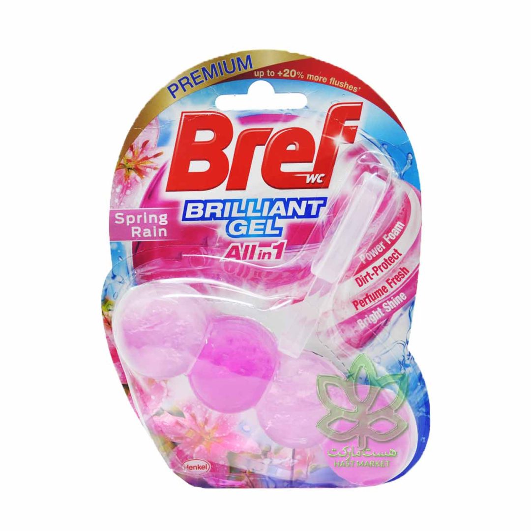 ژل خوشبو و ضدعفونی کننده توالت فرنگی رایحه باران بهاری 4 عدد بریف - bref